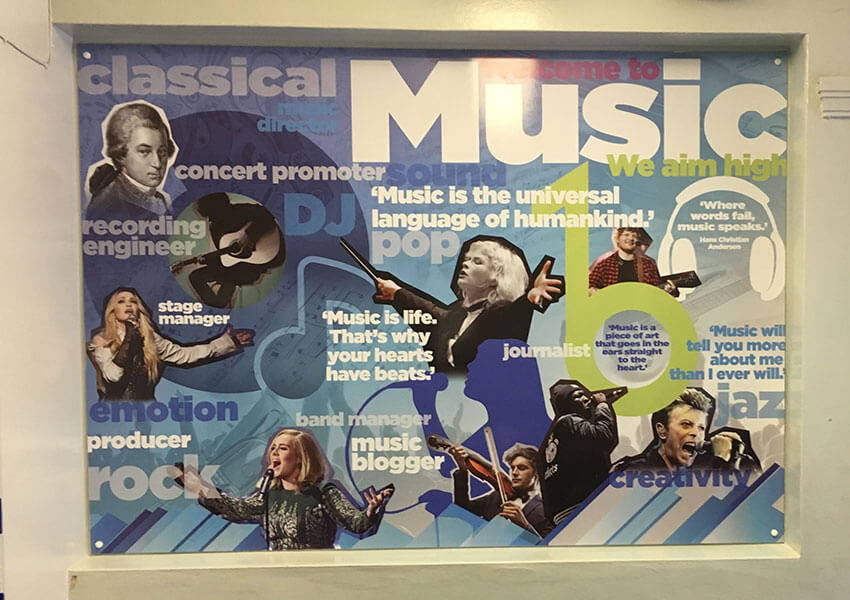 Curriculum wall displays transform Newbridge High School