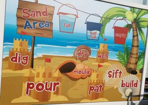 Sand Play Area Wall Art for Early Years - Design For Education