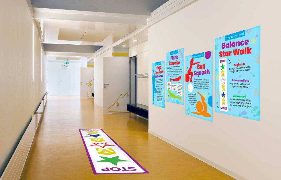Sensory Circuit - Organising/Calming Wall - set of 4 - Design For Education