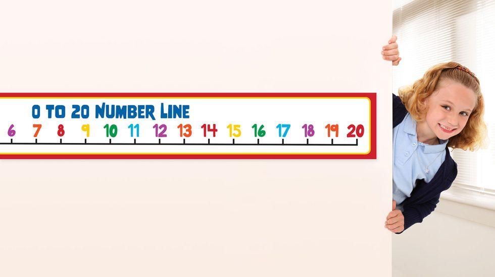 0 to 20 Number Line Wall Graphic for Primary Schools - Design For Education