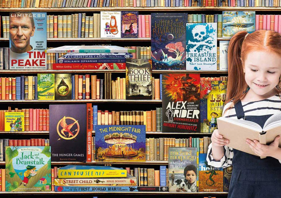 Bookshelf - 3 Versions with Different Books - Design For Education